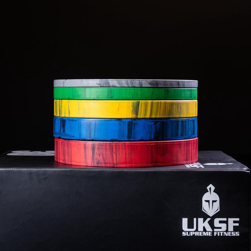 UKSF Marble Olympic Bumper Plates | UK Supreme Fitness